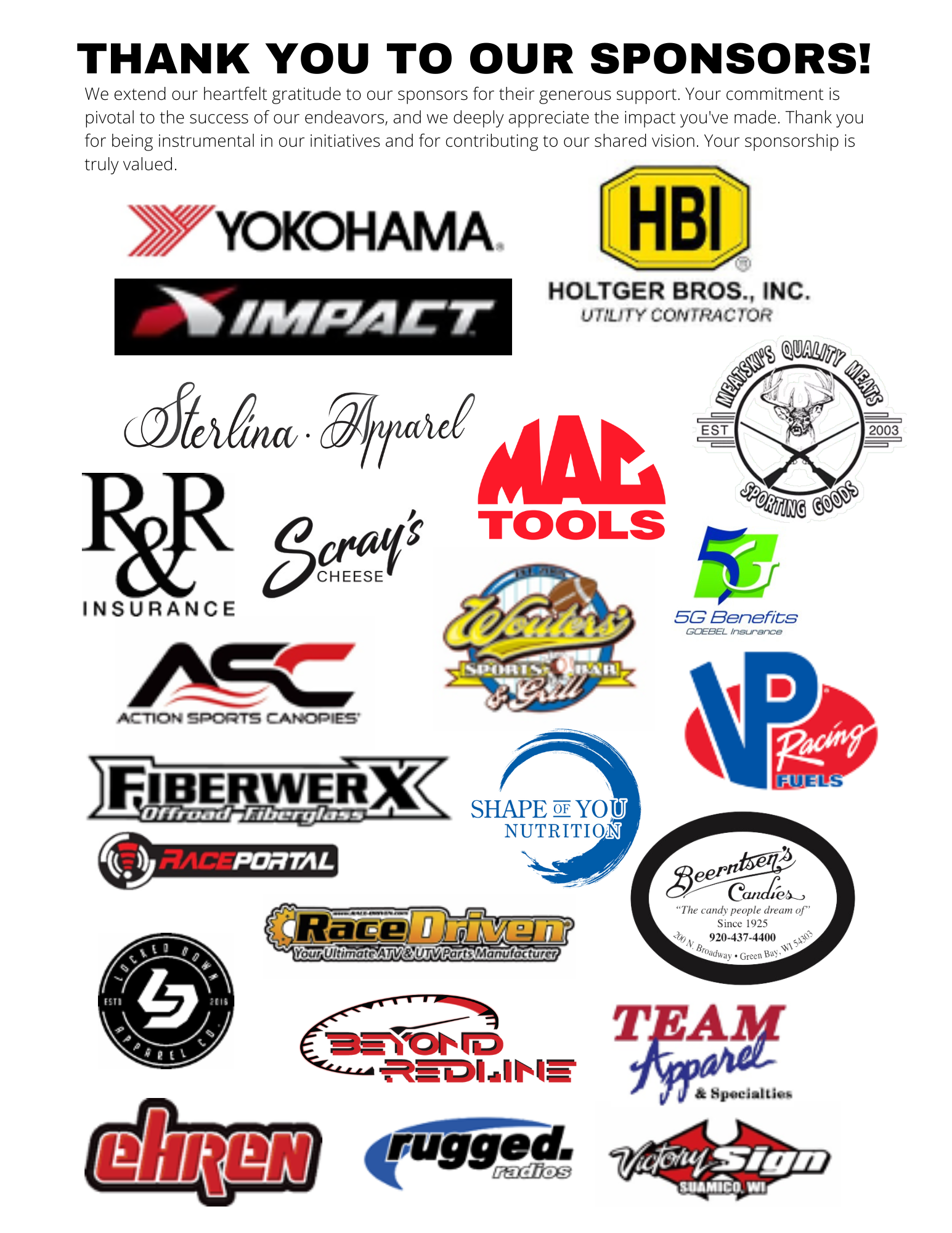 2024 Sponsor Sheet – John Holtger Racing